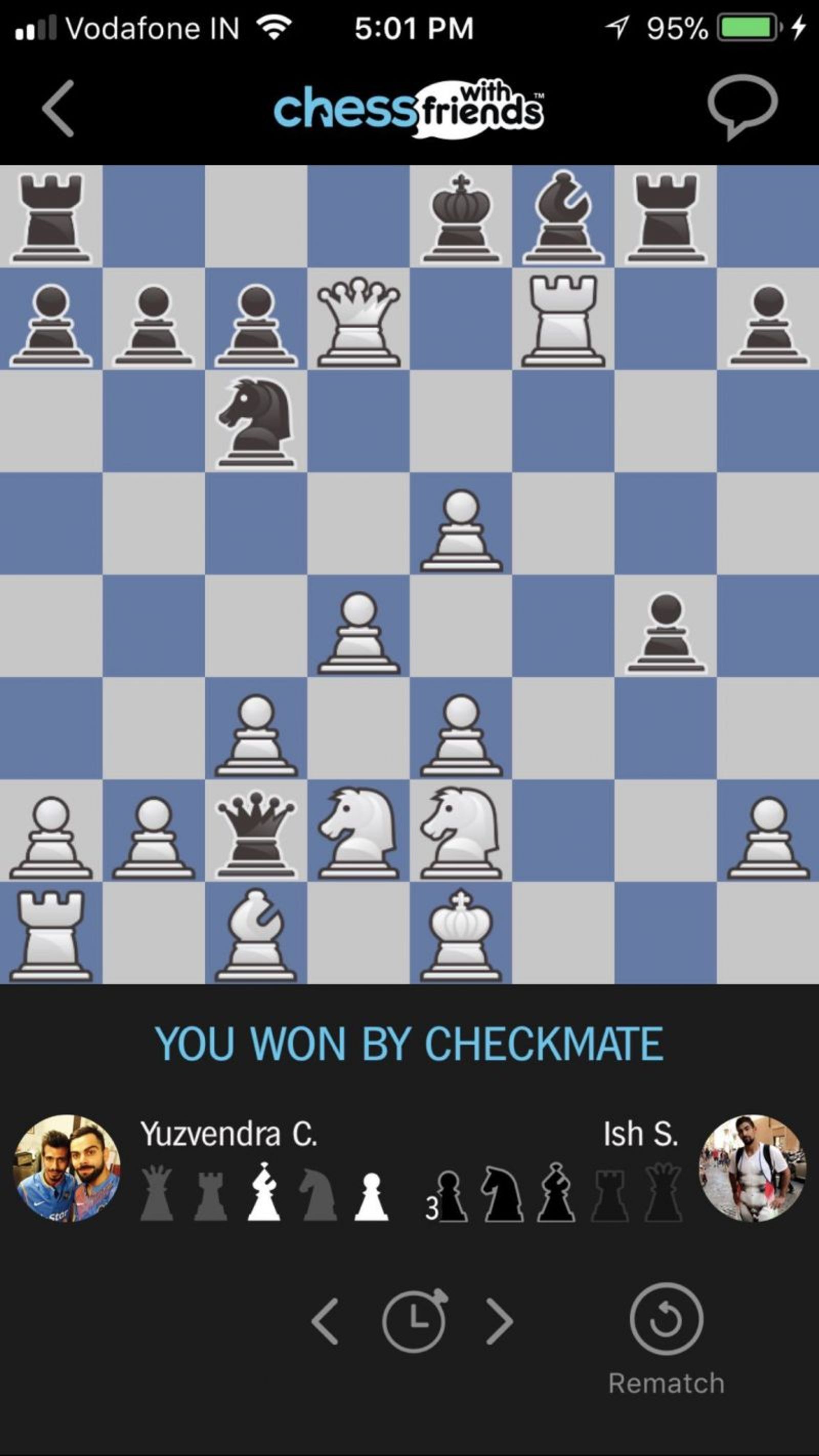 How good is Yuzvendra Chahal at chess?