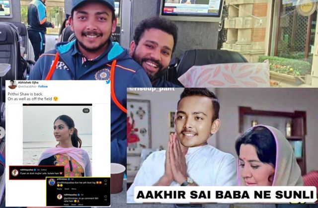 "Aakhir Sai Baba ne sun li"- Top 10 funny memes as Prithvi Shaw is ...