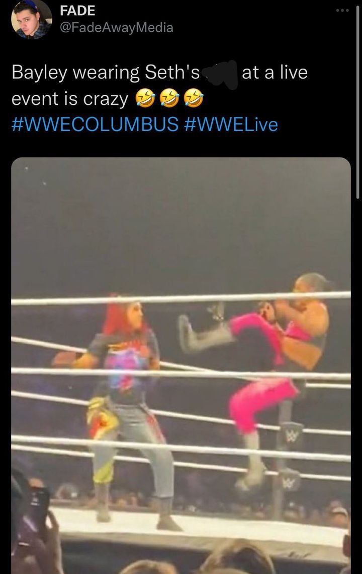 [Photo] Becky Lynch's fierce rival spotted in Seth Rollins' T-shirt at a recent WWE event