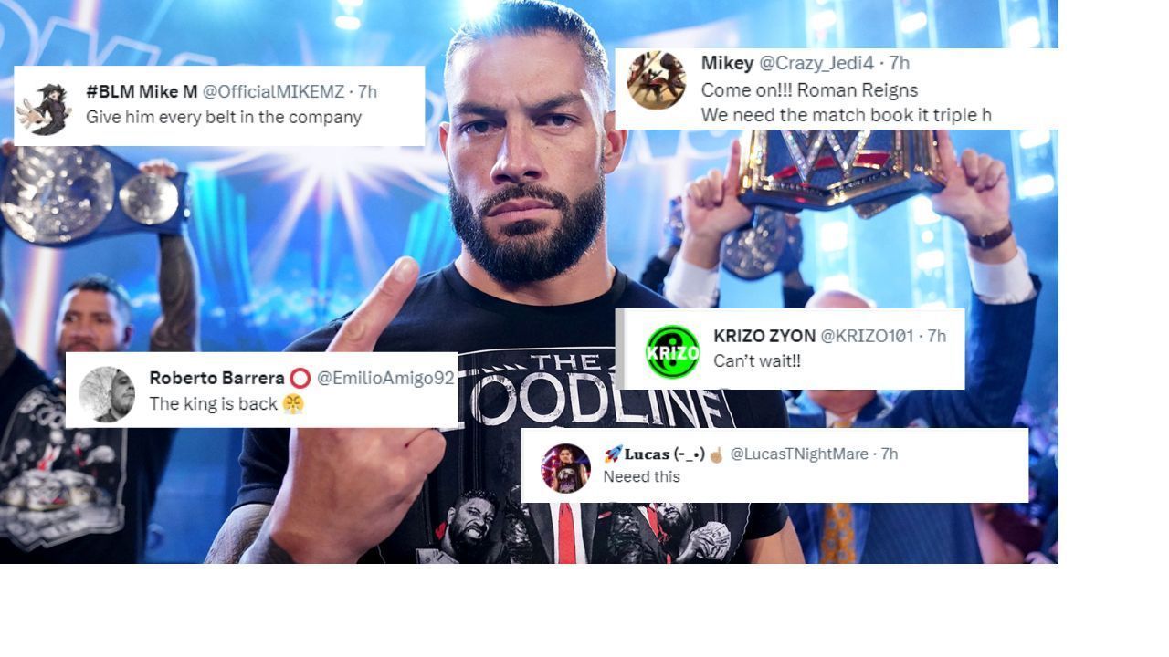 Roman Reigns: "We need the match book it Triple H" - Fans go all out in ...