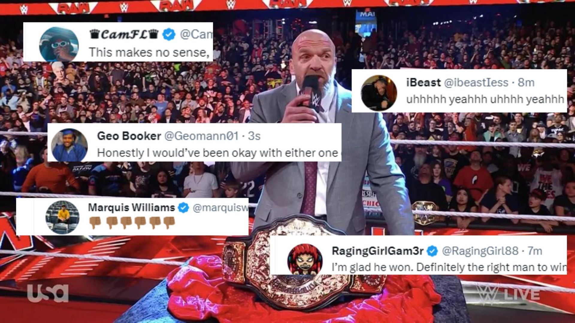 "This makes no sense" - WWE fans split after Triple H crowns new World ...