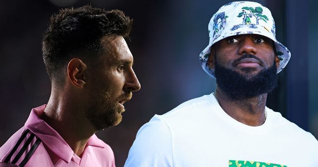 Watch: Lionel Messi and LeBron James embrace and exchange pleasantries ...