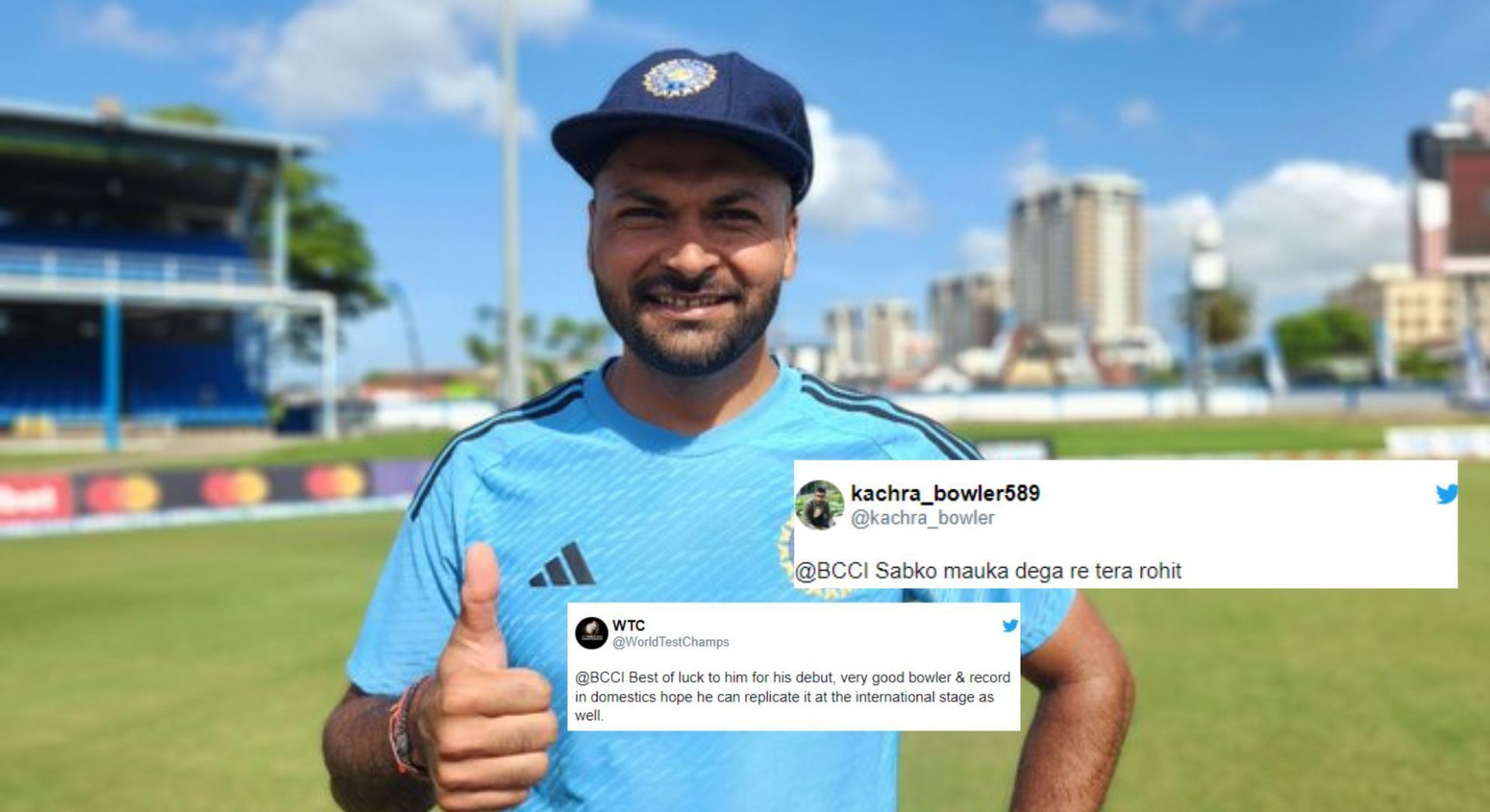 "Sabko mauka dega re tera Rohit" - Fans react as Mukesh Kumar debuts in ...