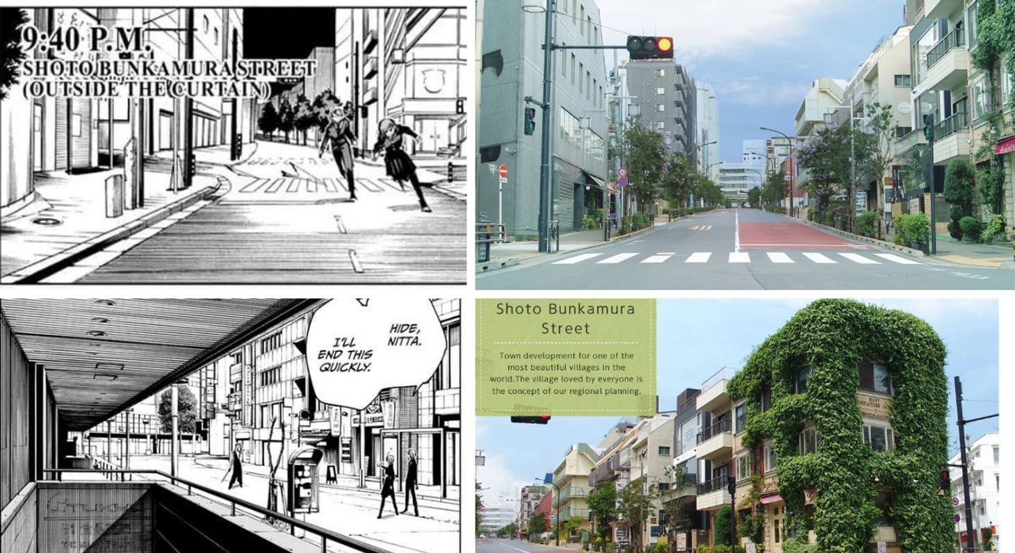 The locations of Jujutsu Kaisen's Shibuya arc: The layout of Shibuya ...
