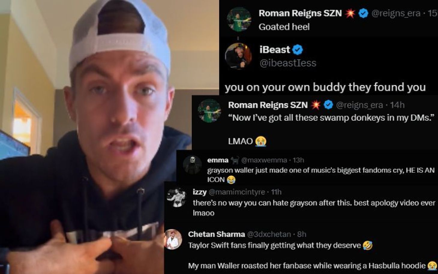 Taylor Swift fans: "You on your own buddy they found you" - Grayson ...