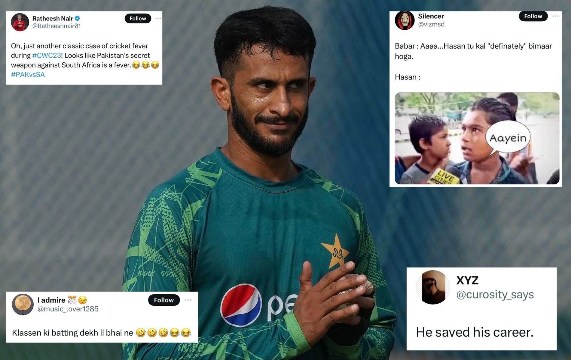 "Suffering from fever or fear?" - Fans react as Hasan Ali is ruled out ...