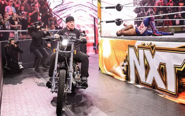 Former US Champion seemingly uses The Undertaker's iconic motorbike ...