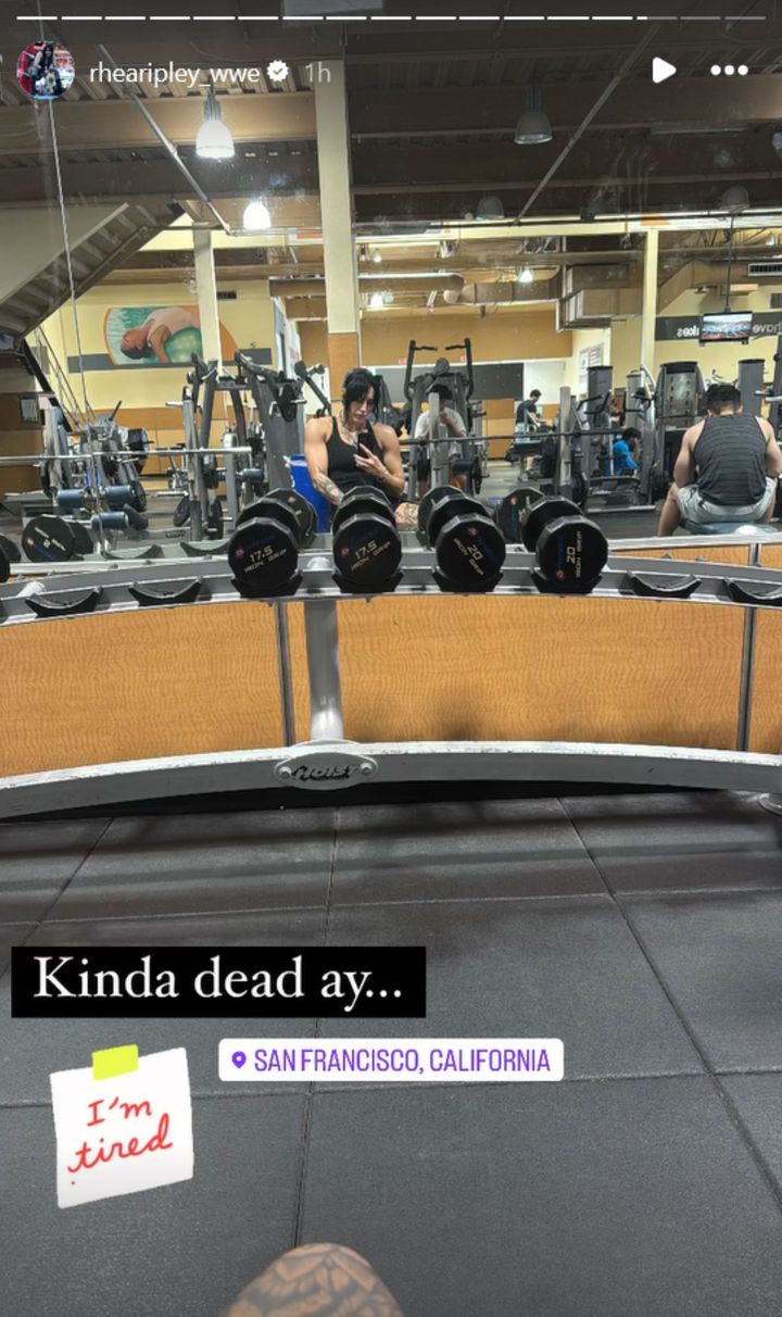 Rhea Ripley sends message after post-WWE Elimination Chamber workout