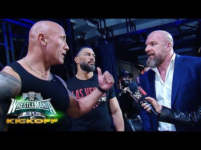 WrestleMania 40 Kickoff: What did The Rock say to Triple H that was ...