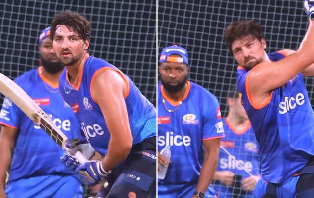 [Watch] Tim David captivates fans with destructive batting in MI nets ...