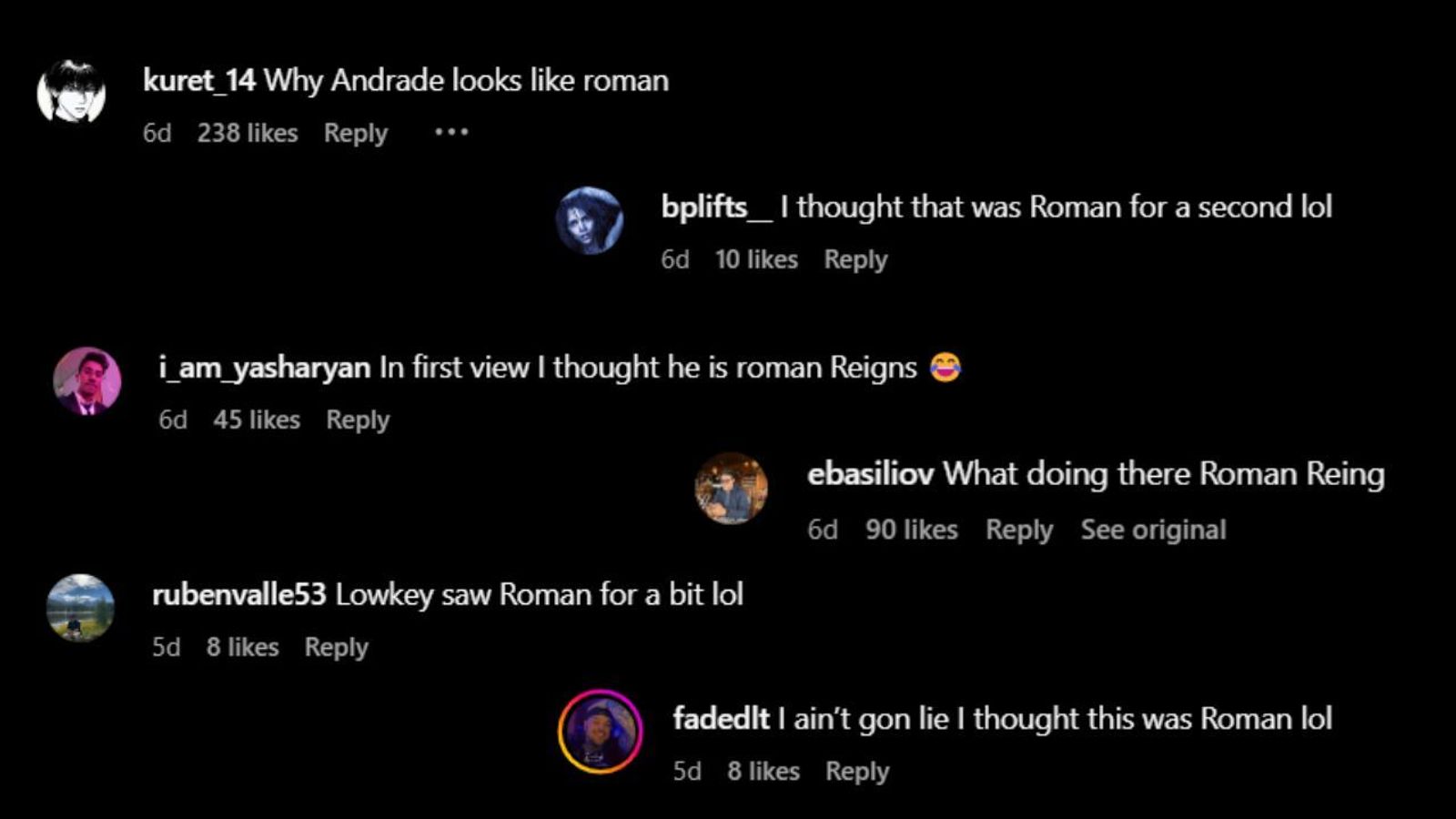 Fans convinced 34-year-old WWE star looks like Roman Reigns in new ...