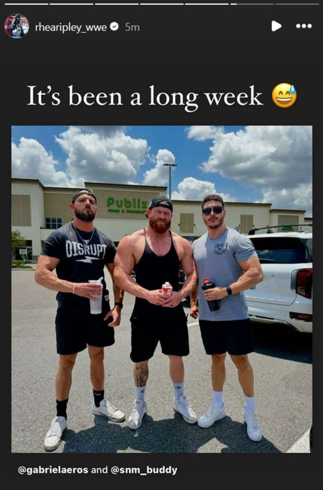 "It's been a long week" - Rhea Ripley reacts to photo of Buddy Matthews ...