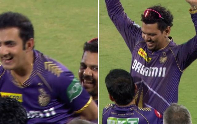 [Watch] Sunil Narine and Gautam Gambhir lift each other while celebrating KKR's IPL 2024 final ...