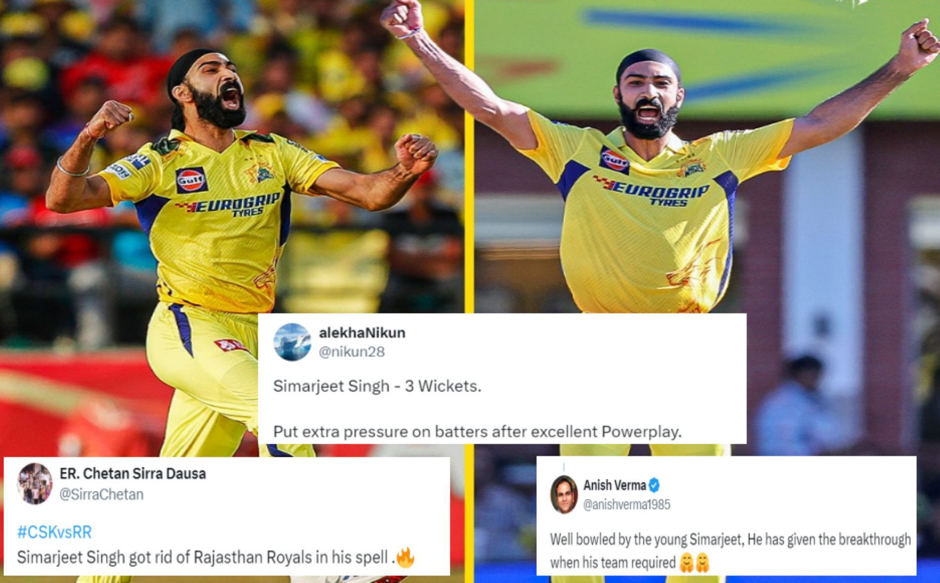"Simarjeet Singh got rid of Rajasthan Royals in his spell" - Fans hail ...