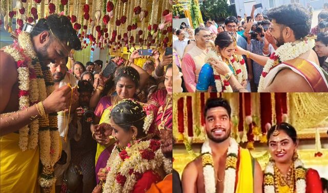 [In Pictures] Star KKR all-rounder Venkatesh Iyer ties knot with Shruti ...