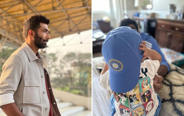 [In Picture] Jasprit Bumrah shares a photograph of his son wearing ...
