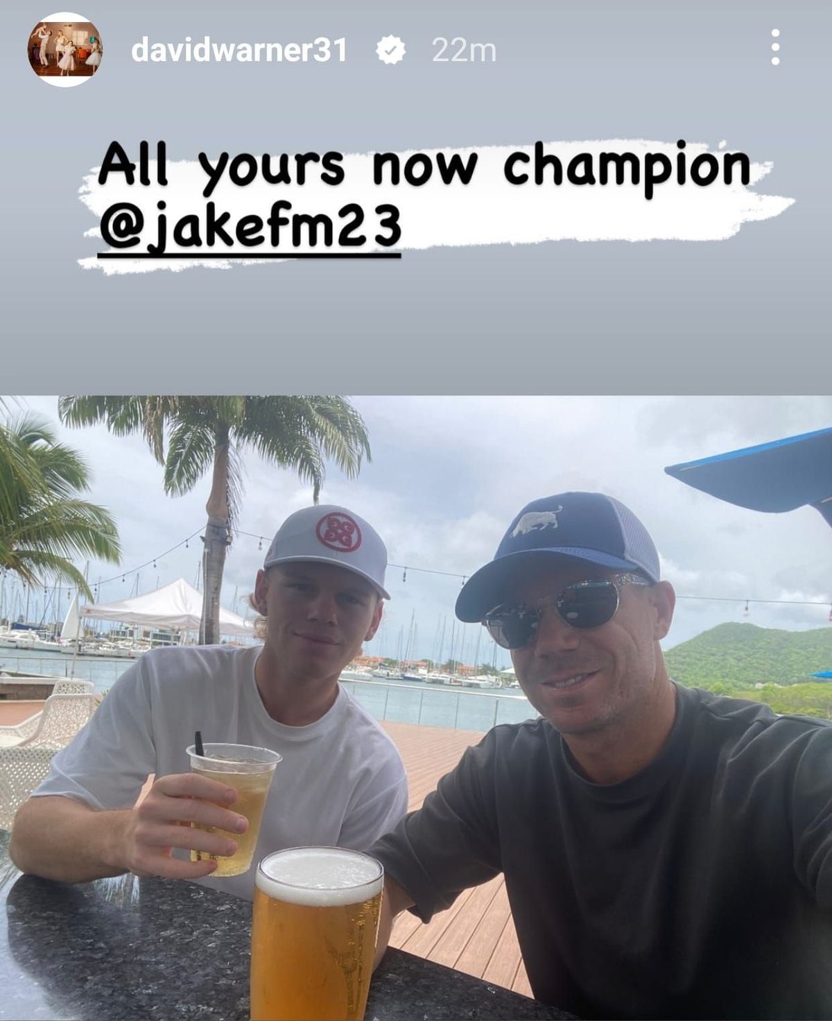 "All yours now champion" - David Warner hands mantle over to Jake ...