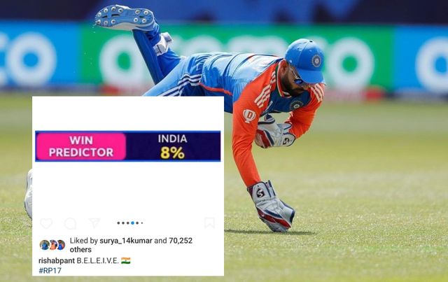 "B.E.L.E.I.V.E." - Rishabh Pant takes a dig at win predictor after India edged out Pakistan in a ...