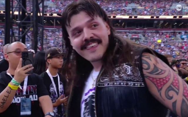 Dominik Mysterio smiles as he directly impacts the outcome of the Women ...