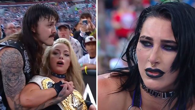 Liv Morgan sends four-word message to Rhea Ripley after kissing Dominik Mysterio at SummerSlam ...