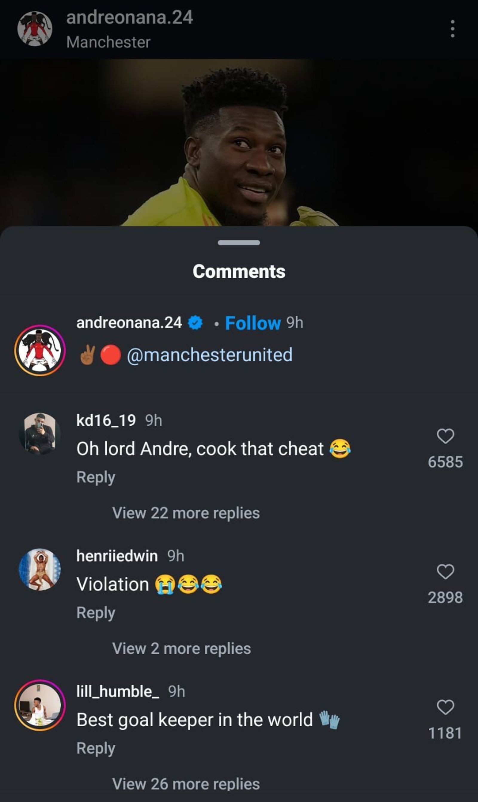 “Cook that cheat”, “Violation” - Fans stunned as Andre Onana appears to ...