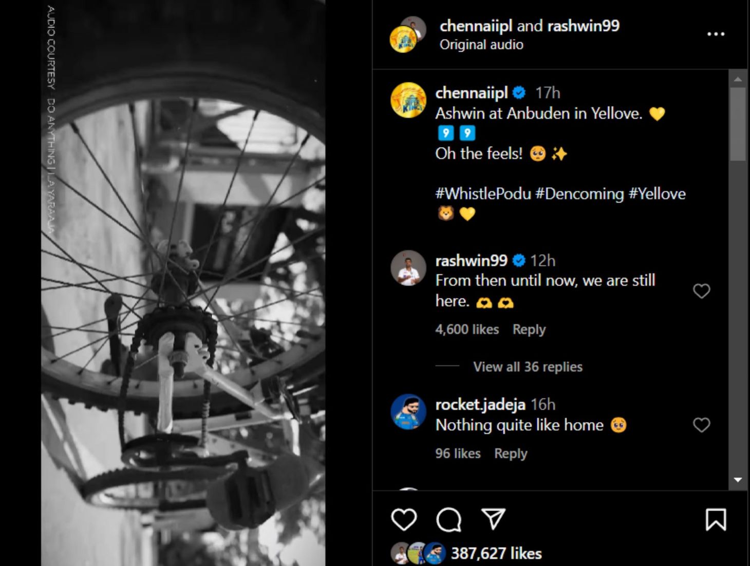 "We are still here" - R Ashwin's reply to CSK's heartwarming reunion ...