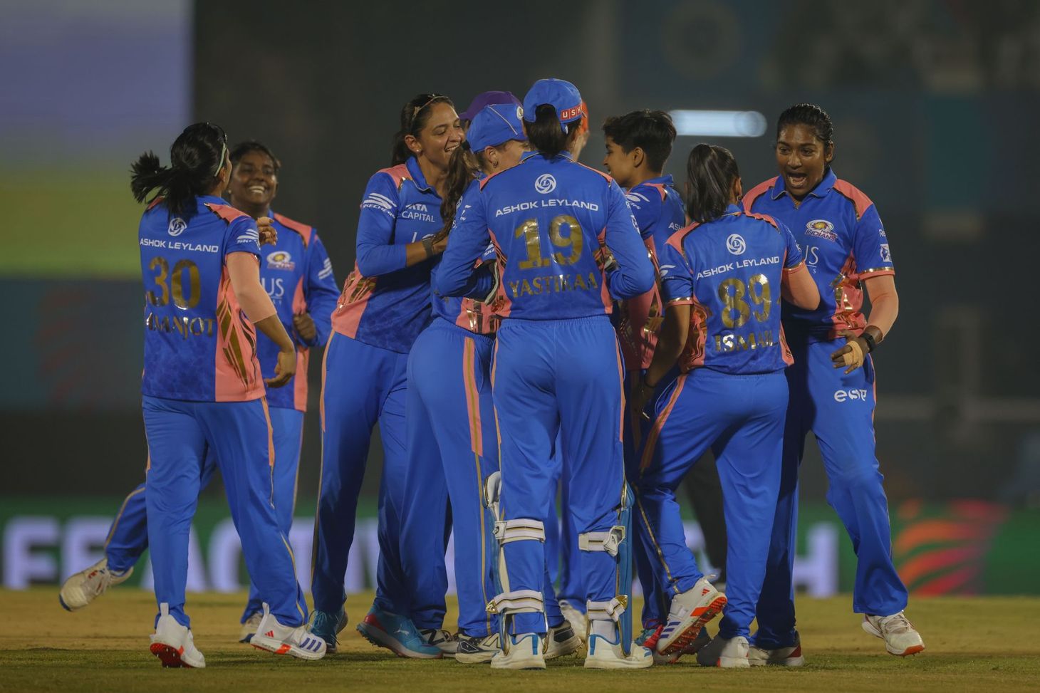 Hardik Pandya, Tilak Varma, and Kieron Pollard attend MI vs GG WPL 2025 Eliminator in Mumbai [In ...