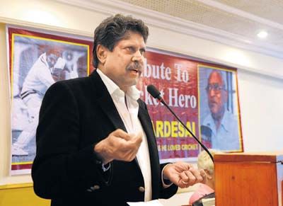 Kapil Dev takes on BCCI at Dilip Sardesai Memorial lecture