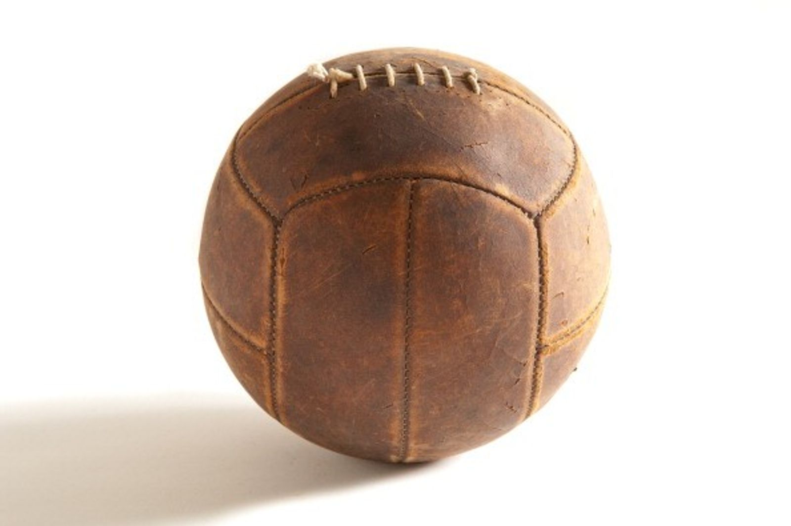 Evolution of the ball used in football