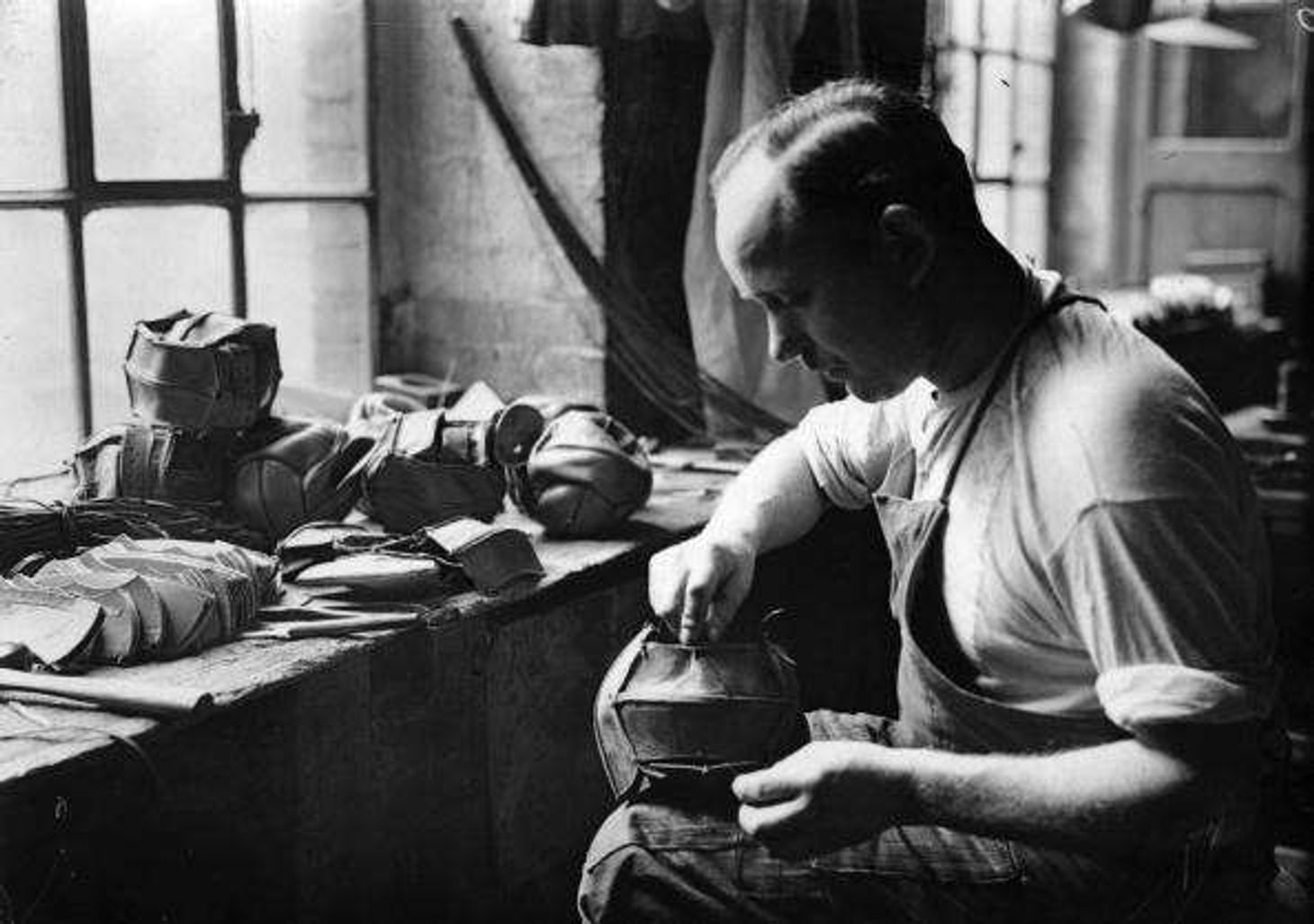 What is a football made of?